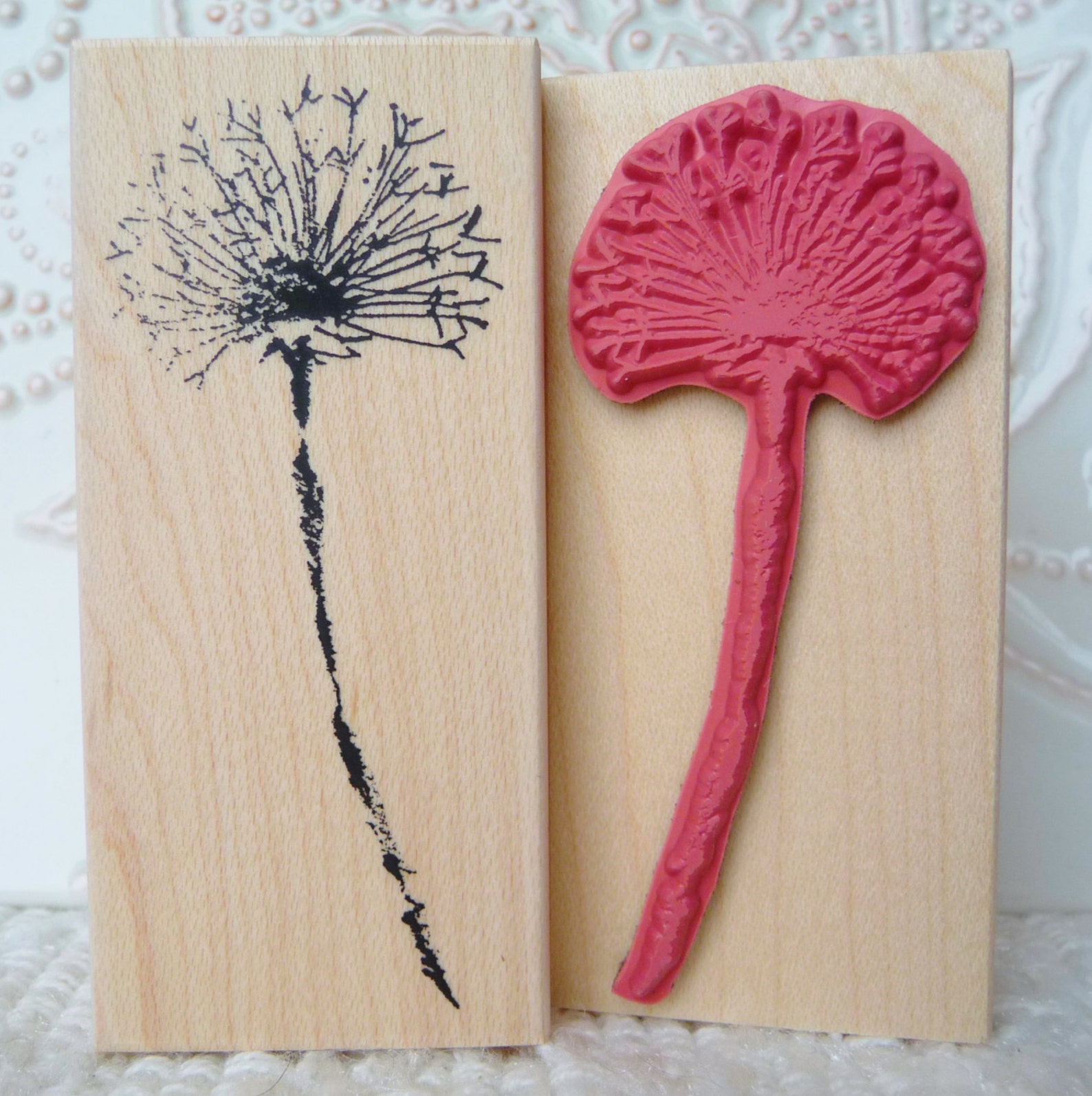 Dandelion Rubber Stamp From Oldislandstamps - Etsy