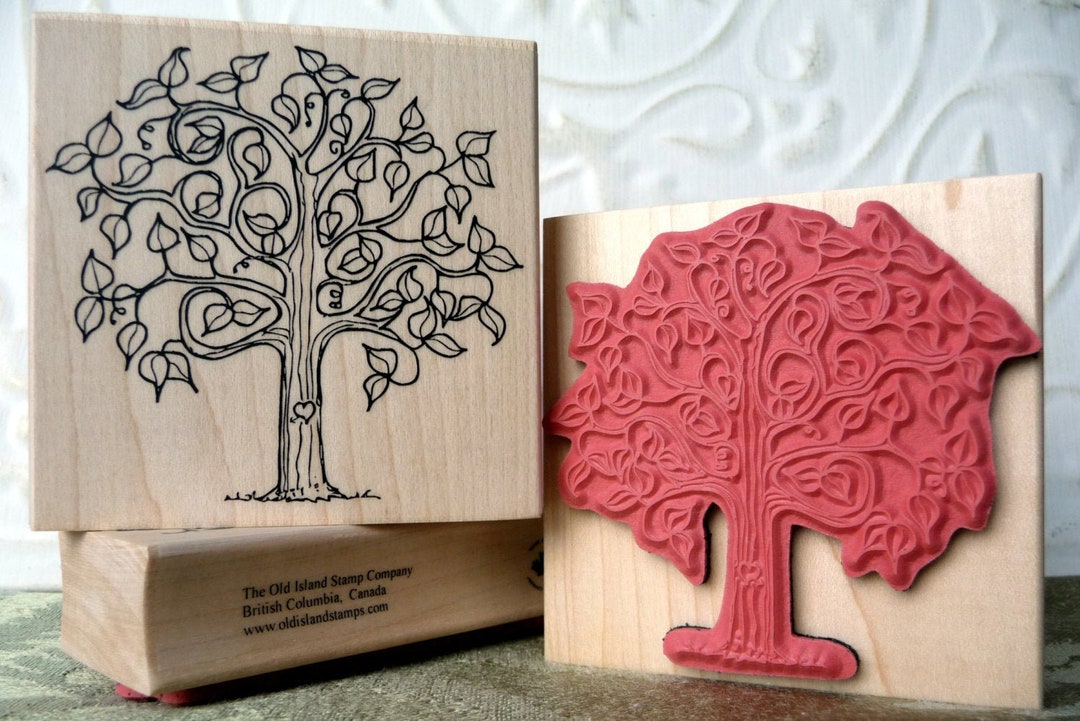 First Love Tree Rubber Stamp From Oldislandstamps - Etsy