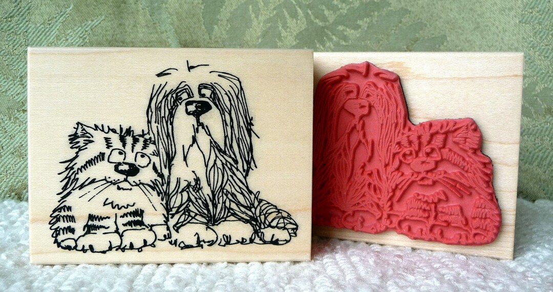 Dubious Dog Rubber Stamp From Oldislandstamps - Etsy