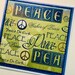 Peace Script Rubber Stamp From Oldislandstamps - Etsy