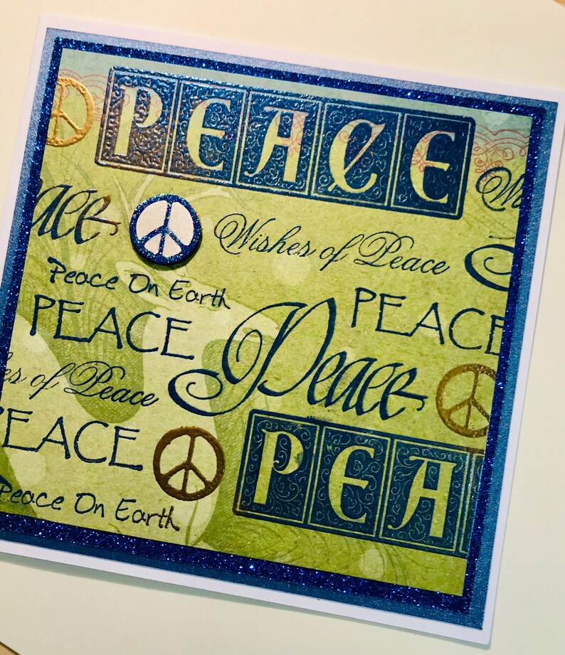 Peace Script Rubber Stamp From Oldislandstamps - Etsy