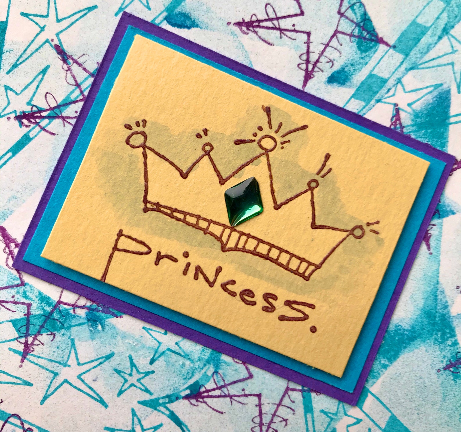 Princess Crown Rubber Stamp From Oldislandstamps - Etsy