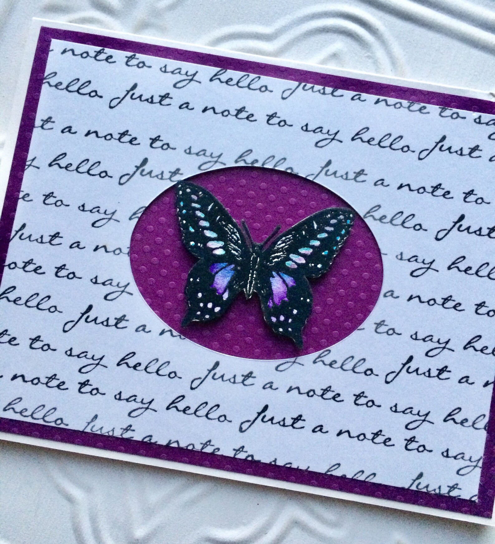 Just a Note to Say Hello Rubber Stamp From Oldislandstamps | Etsy