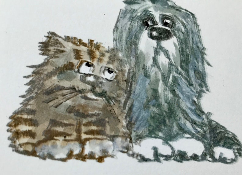 Dubious Dog Rubber Stamp From Oldislandstamps | Etsy