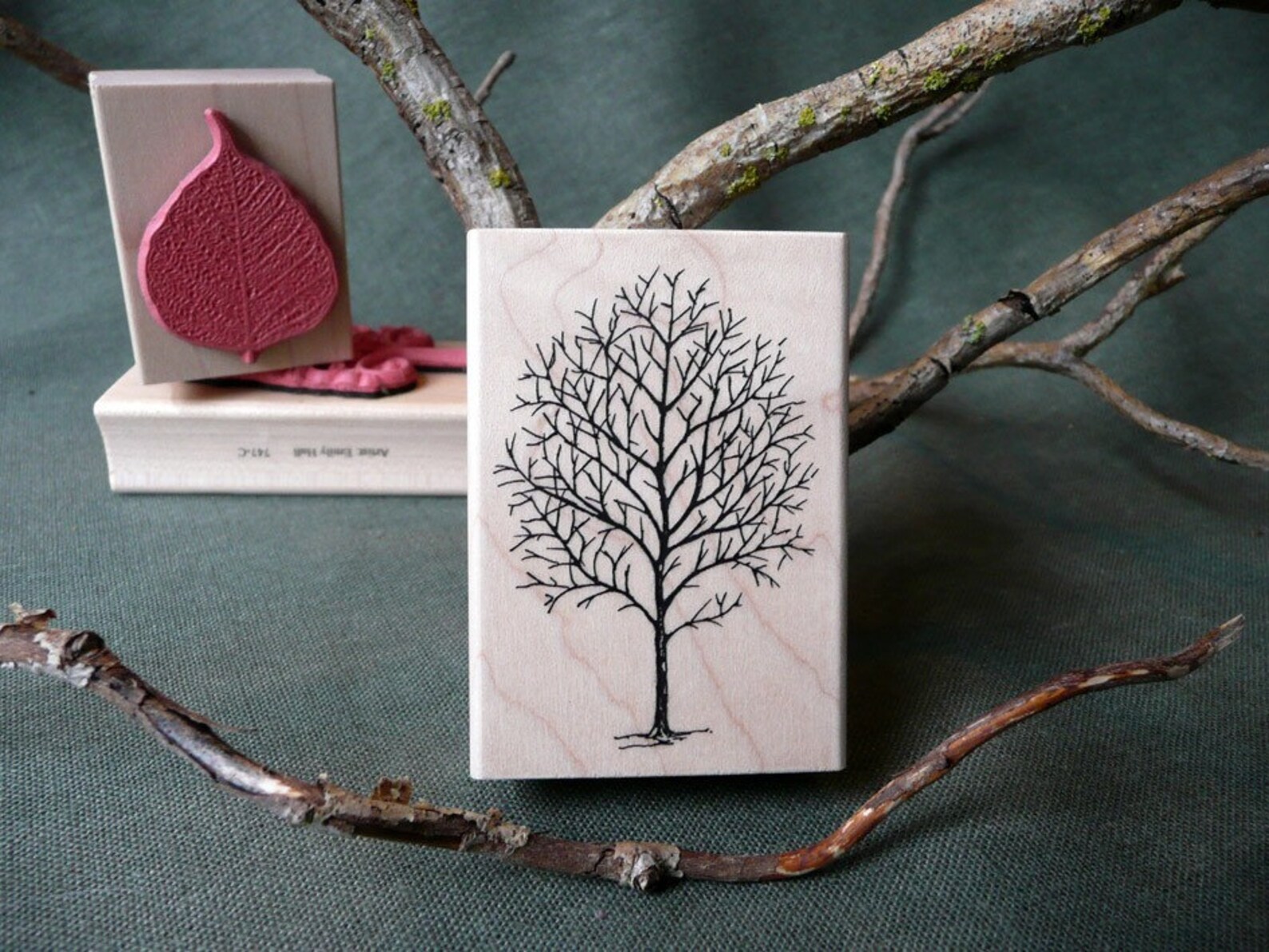 Fall Tree Rubber Stamp From Oldislandstamps - Etsy