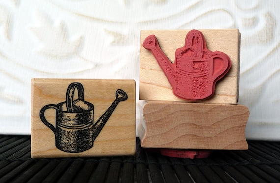 Watering Can Rubber Stamp From Oldislandstamps | Etsy