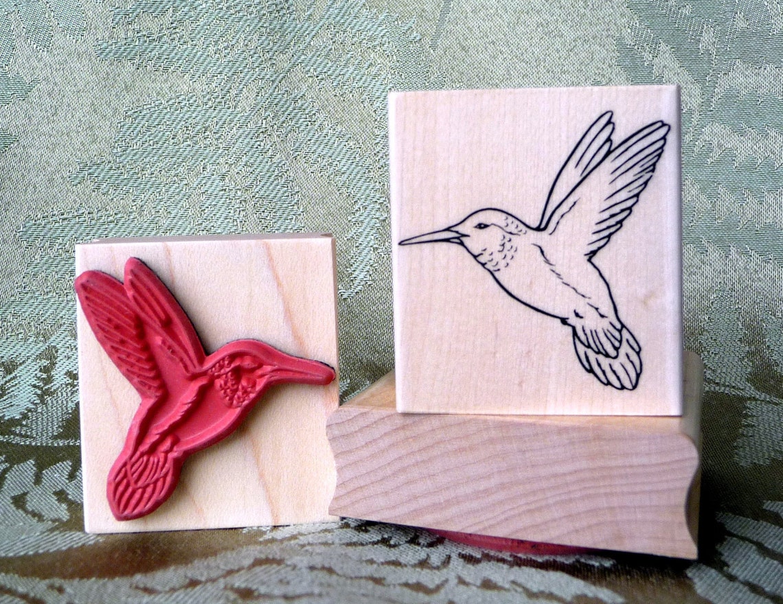 Hummingbird Rubber Stamp From Oldislandstamps - Etsy