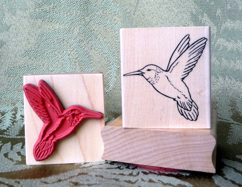 Hummingbird Rubber Stamp From Oldislandstamps - Etsy