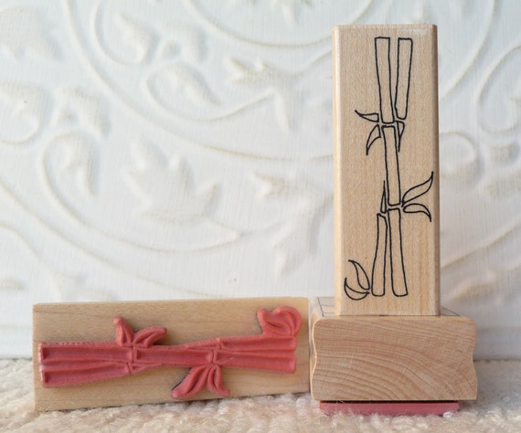 Bamboo Rubber Stamp From Oldislandstamps - Etsy