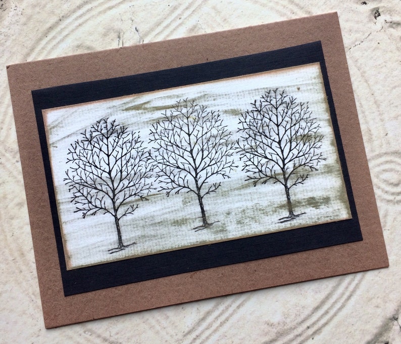 Fall Tree Rubber Stamp From Oldislandstamps - Etsy