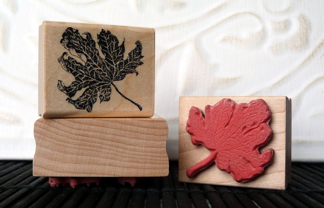 Small Autumn Leaf Rubber Stamp From Oldislandstamps - Etsy
