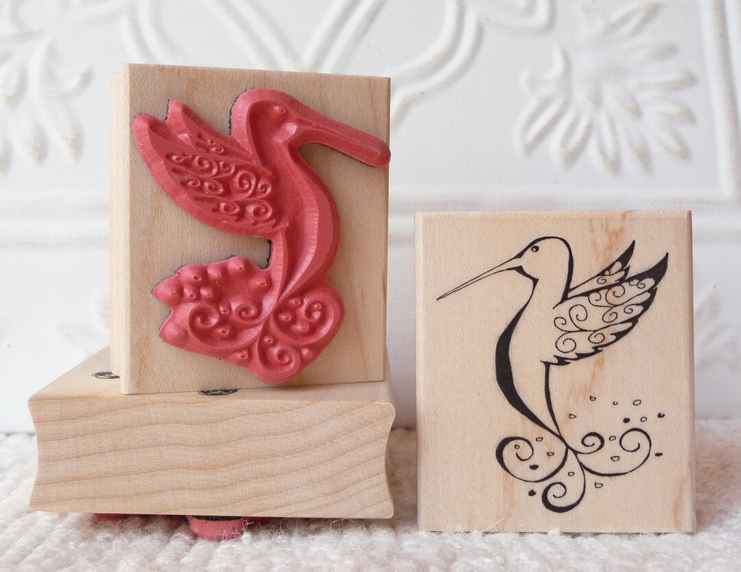 Summer Hummer Hummingbird Bird Rubber Stamp From Oldislandstamps - Etsy