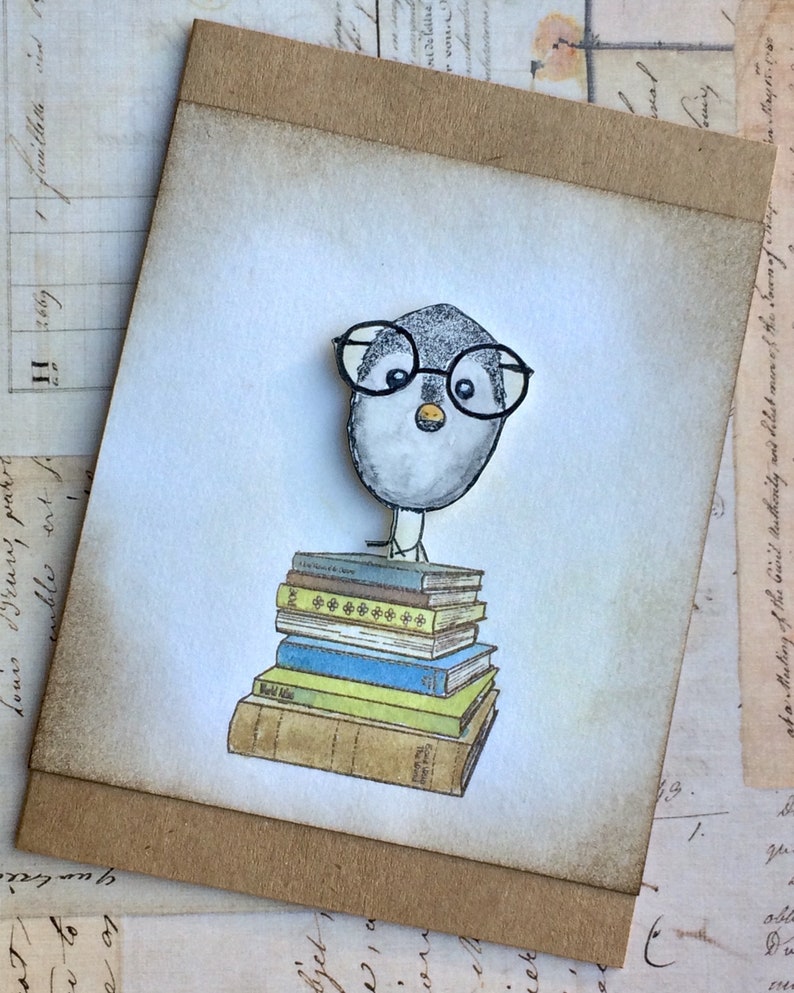 Stack of Books Rubber Stamp From Oldislandstamps - Etsy