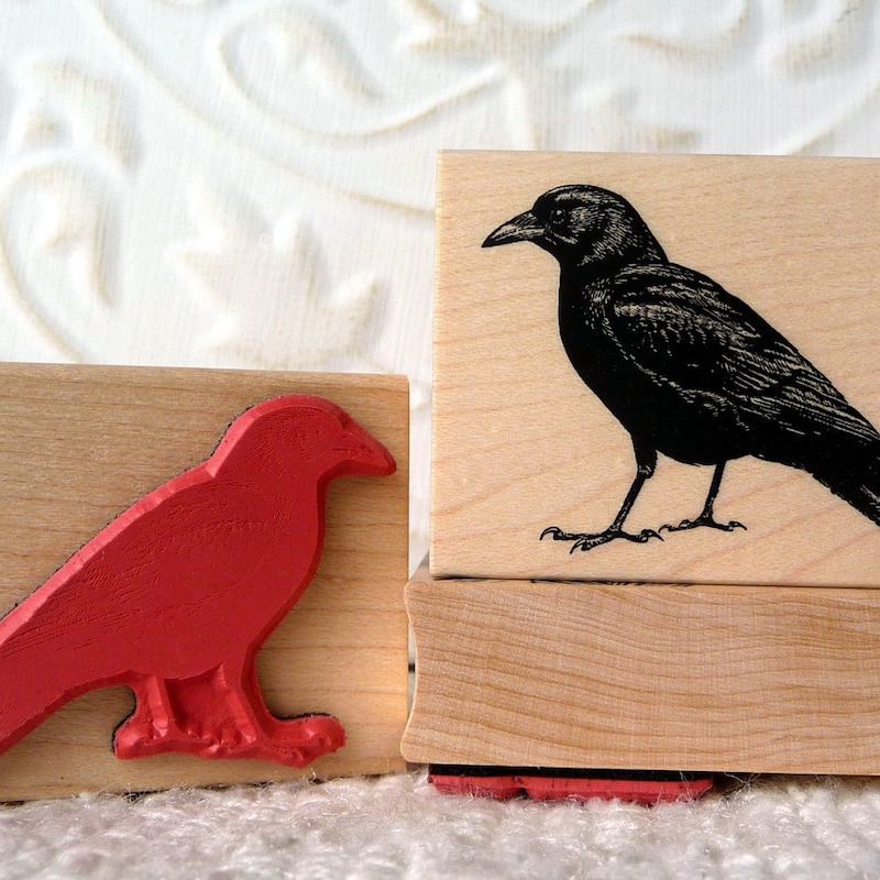 Crow Rubber Stamp - Etsy