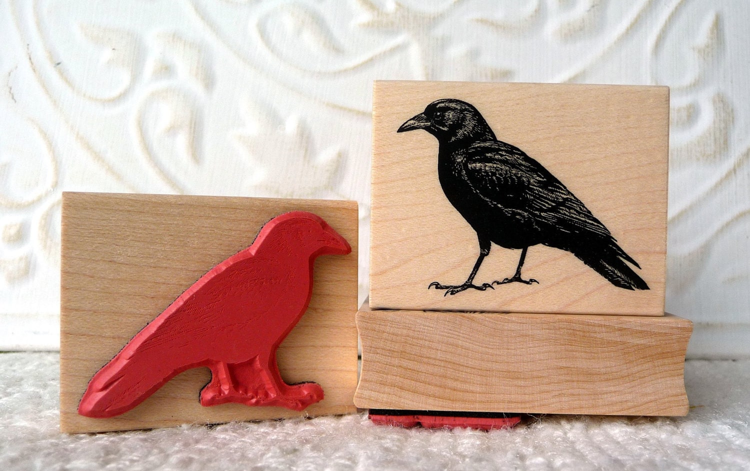 Common Crow Rubber Stamp From Oldislandstamps - Etsy