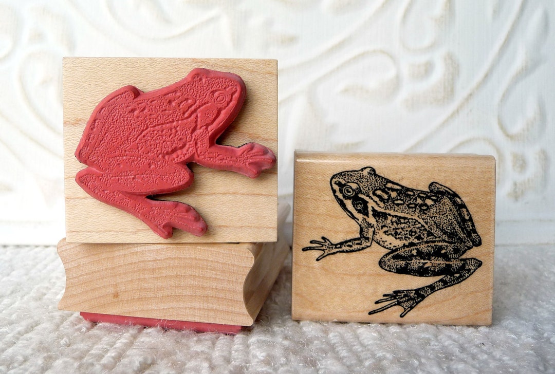 Frog Rubber Stamp From Oldislandstamps - Etsy