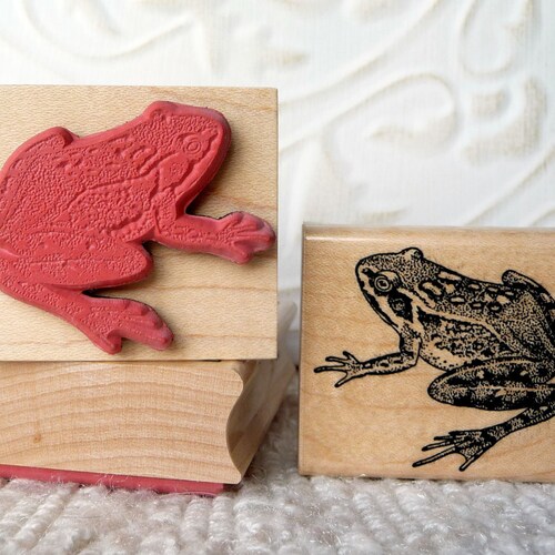 Frog Rubber Stamp From Oldislandstamps - Etsy