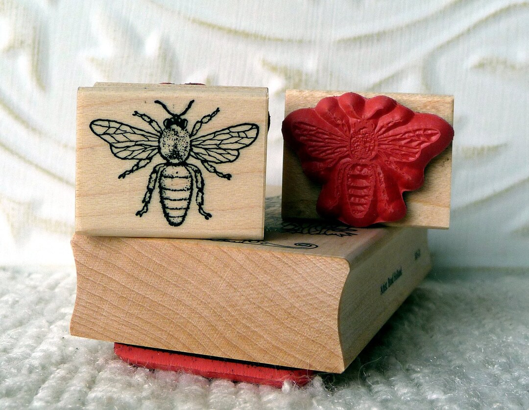 Bee Rubber Stamp From Oldislandstamps - Etsy