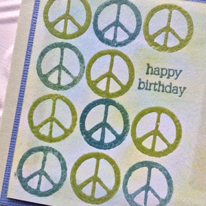Peace Sign Rubber Stamp From Oldislandstamps - Etsy
