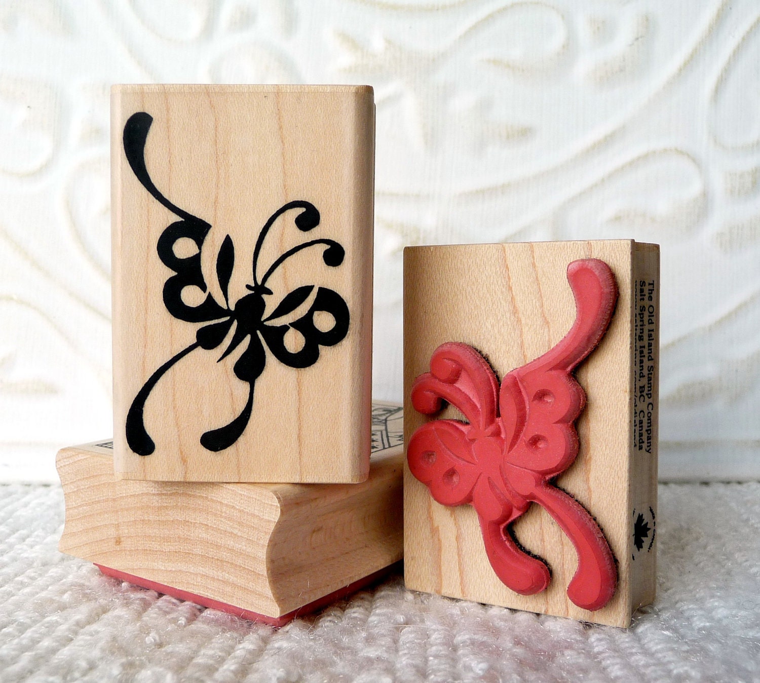 Asian Butterfly Rubber Stamp From Oldislandstamps - Etsy