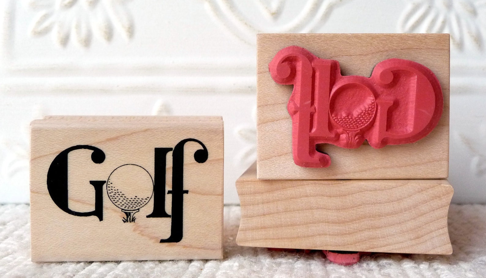 Golf Script Rubber Stamp From Oldislandstamps | Etsy