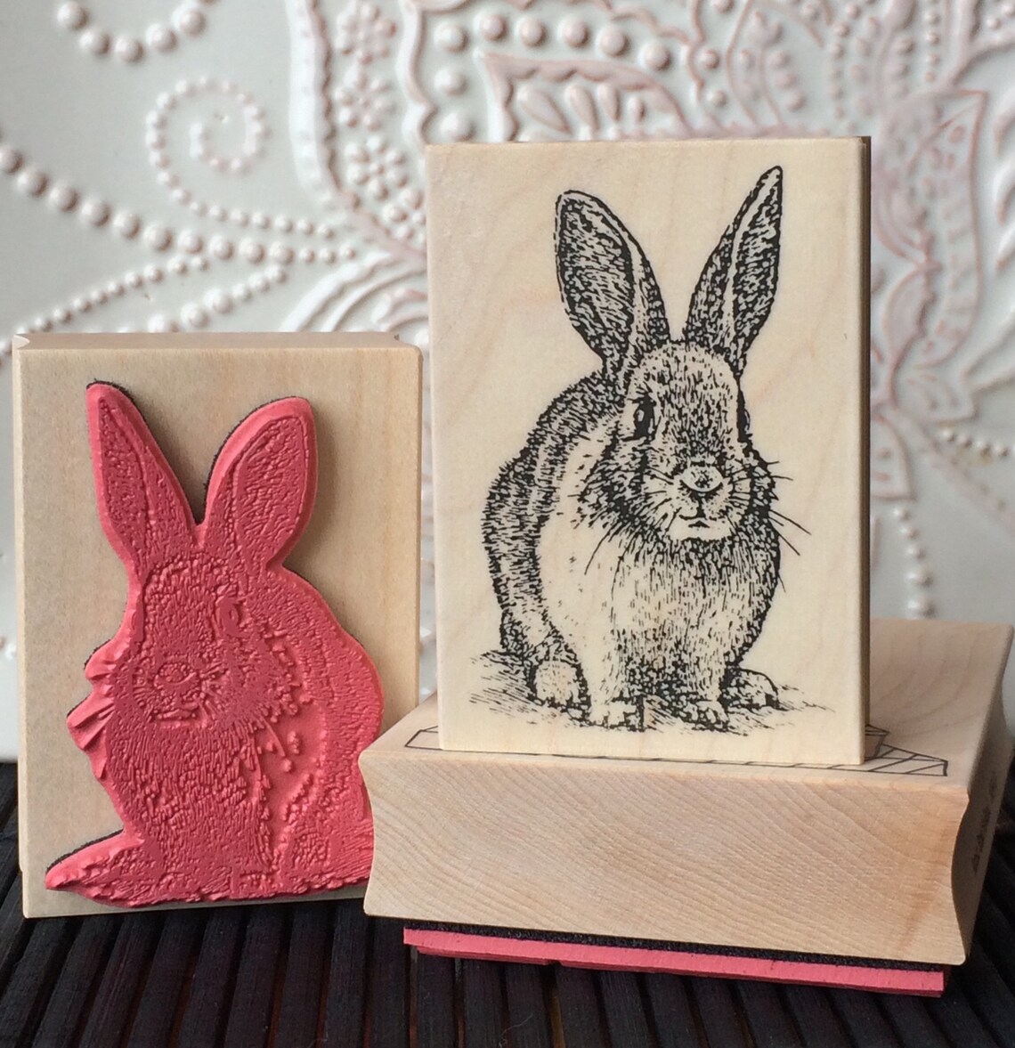 Bunny Rabbit Rubber Stamp From Oldislandstamps - Etsy