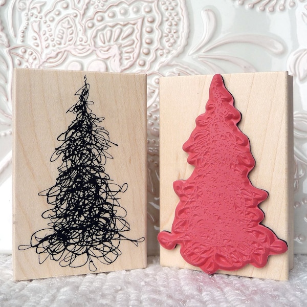 Tree Rubber Stamp - Etsy