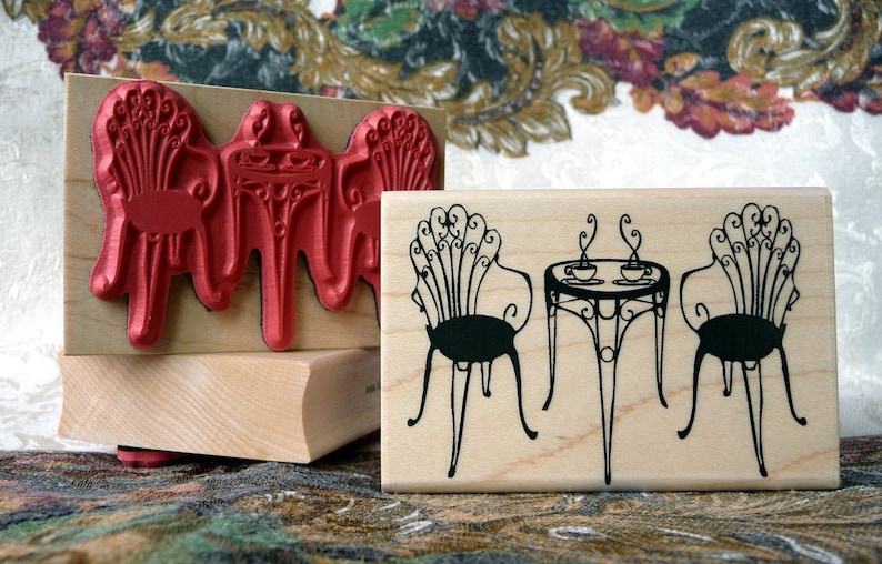 Positano Patio Bistro Table and Chairs Rubber Stamp From ...
