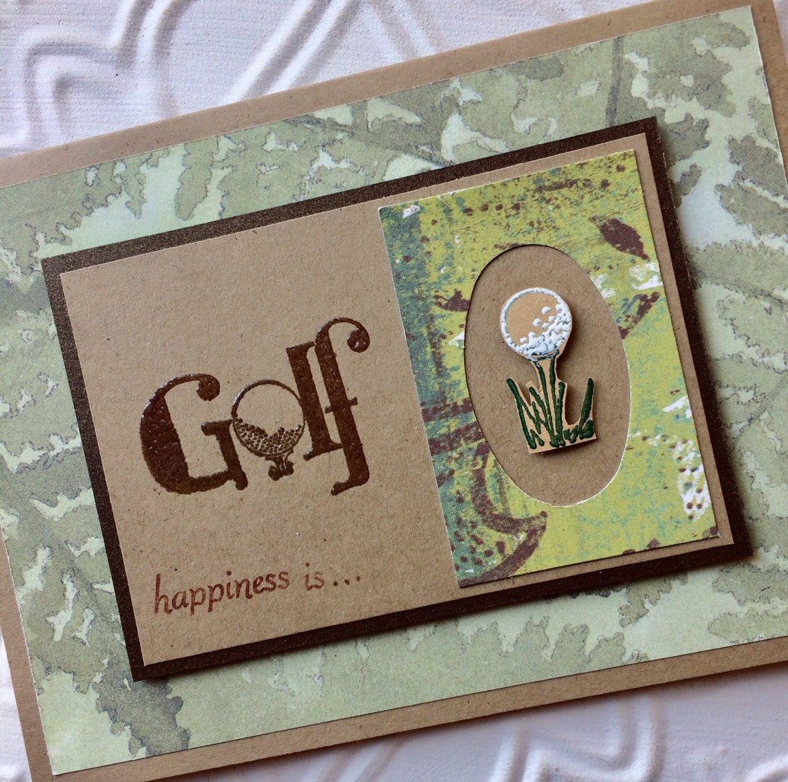 Golf Script Rubber Stamp From Oldislandstamps | Etsy