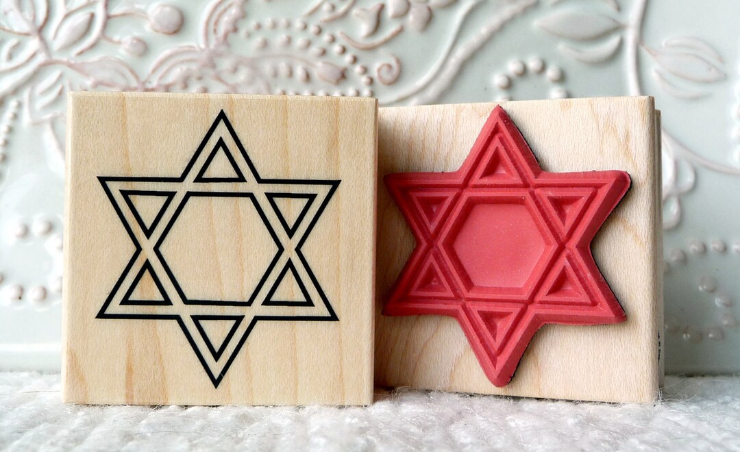 Star of David Rubber Stamp From Oldislandstamps - Etsy