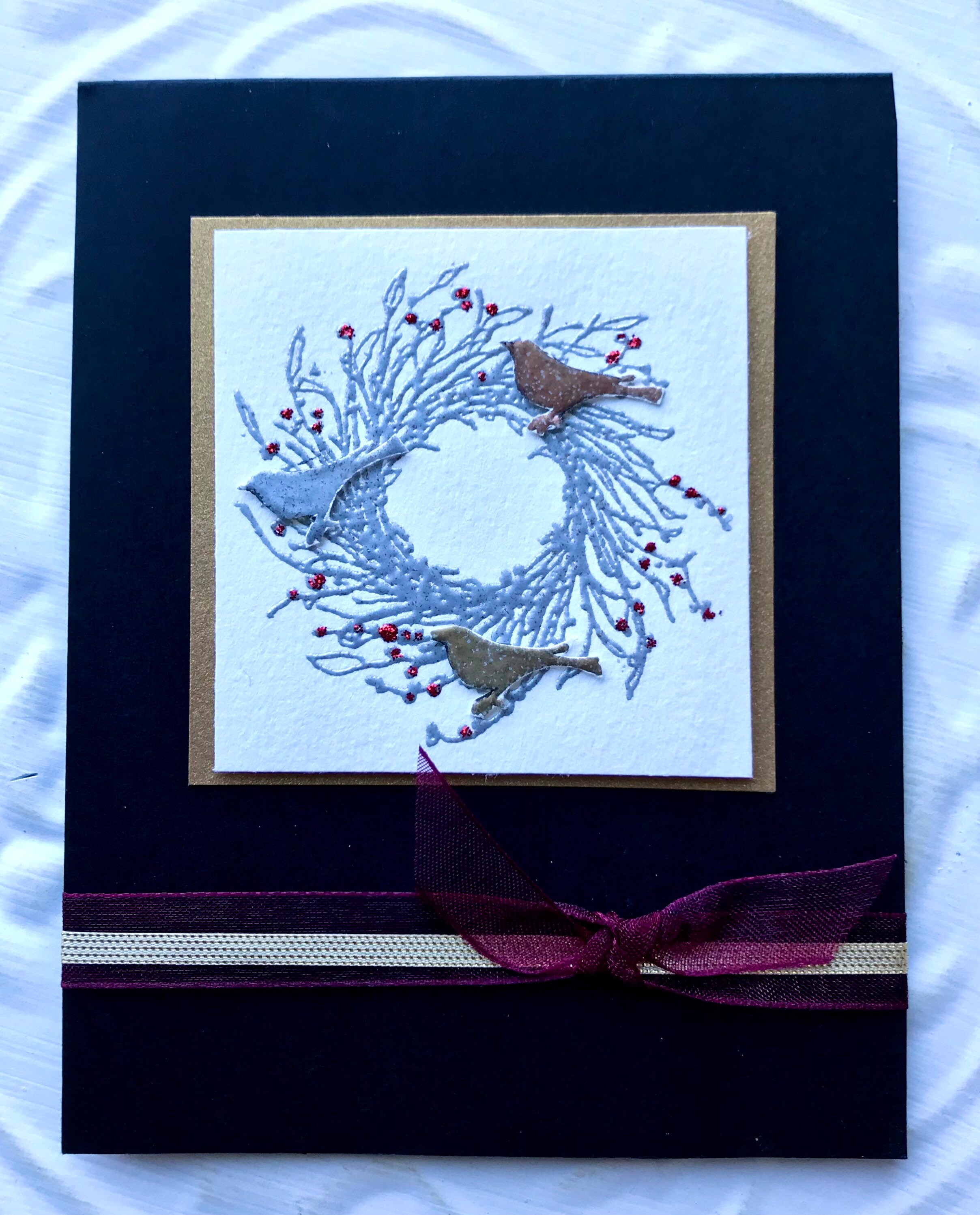 Rustic Wreath Rubber Stamp From Oldislandstamps - Etsy