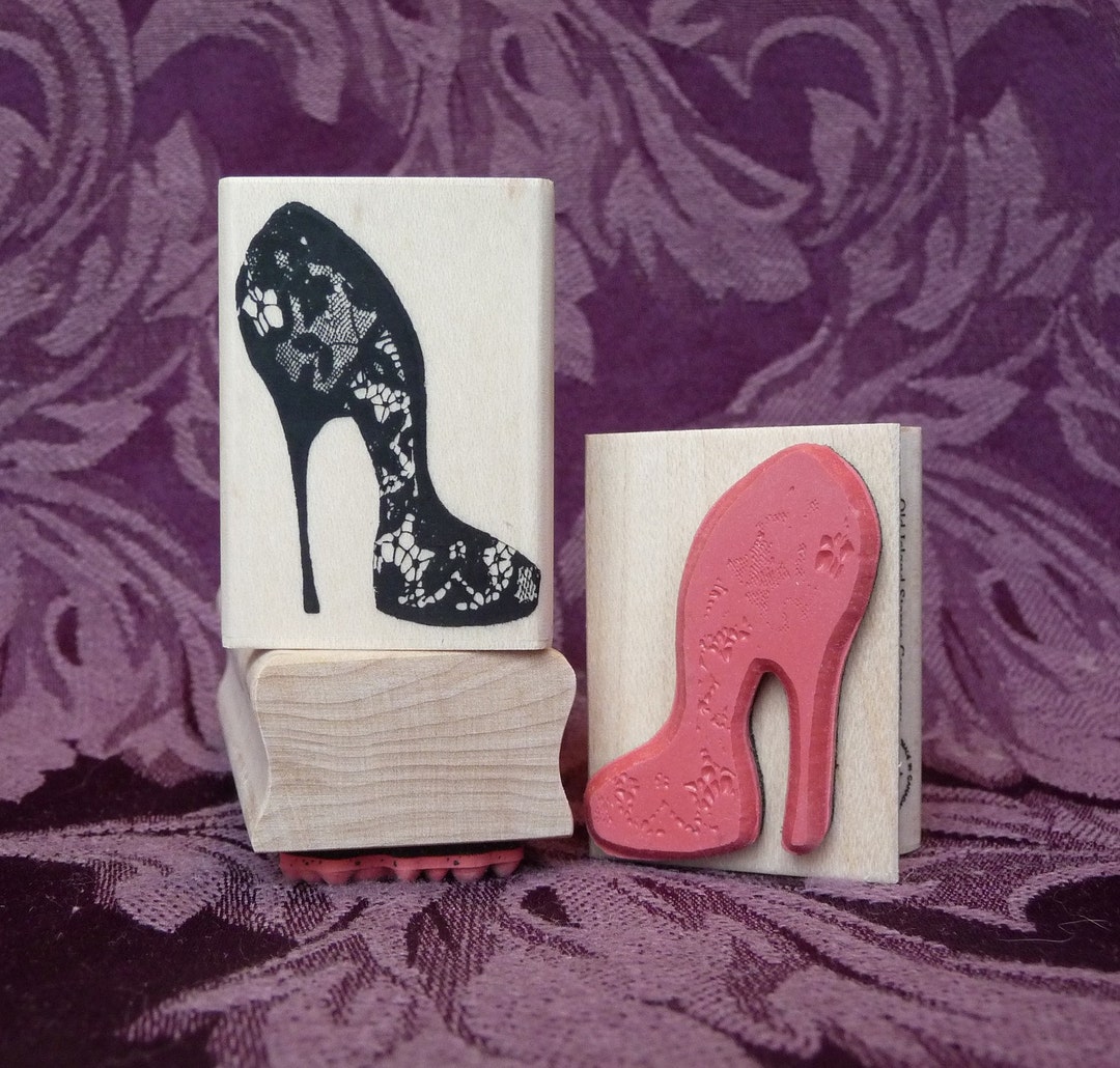 Stiletto Shoe Rubber Stamp From Oldislandstamps - Etsy