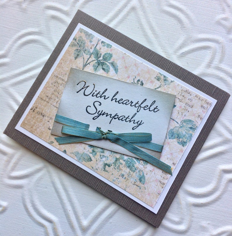 With Heartfelt Sympathy Text Rubber Stamp From Oldislandstamps - Etsy