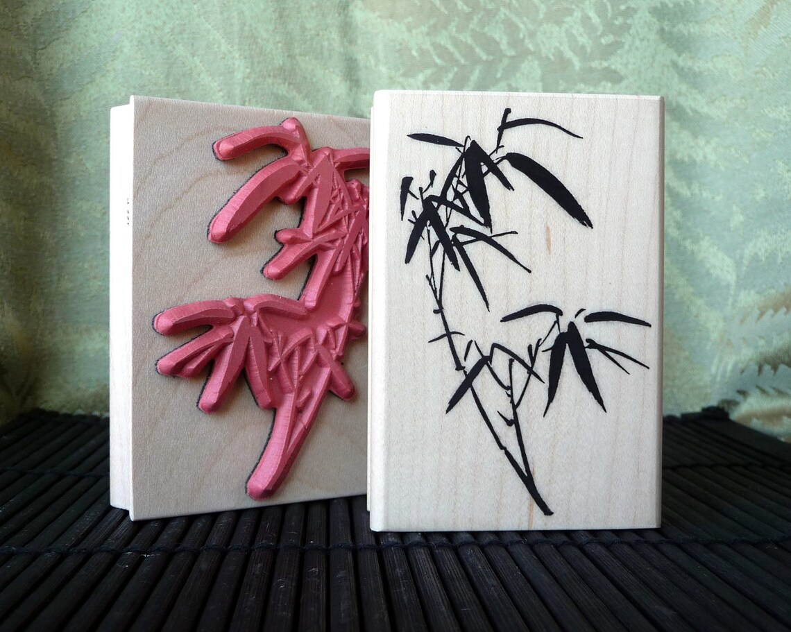 Bamboo Rubber Stamp From Oldislandstamps - Etsy