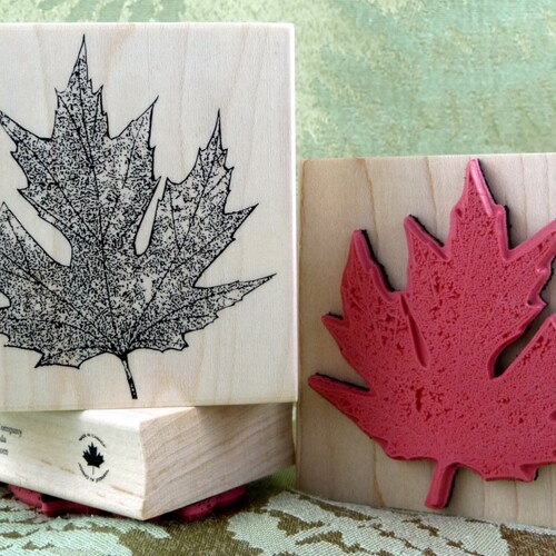 Maple Leaf Rubber Stamp From Oldislandstamps - Etsy