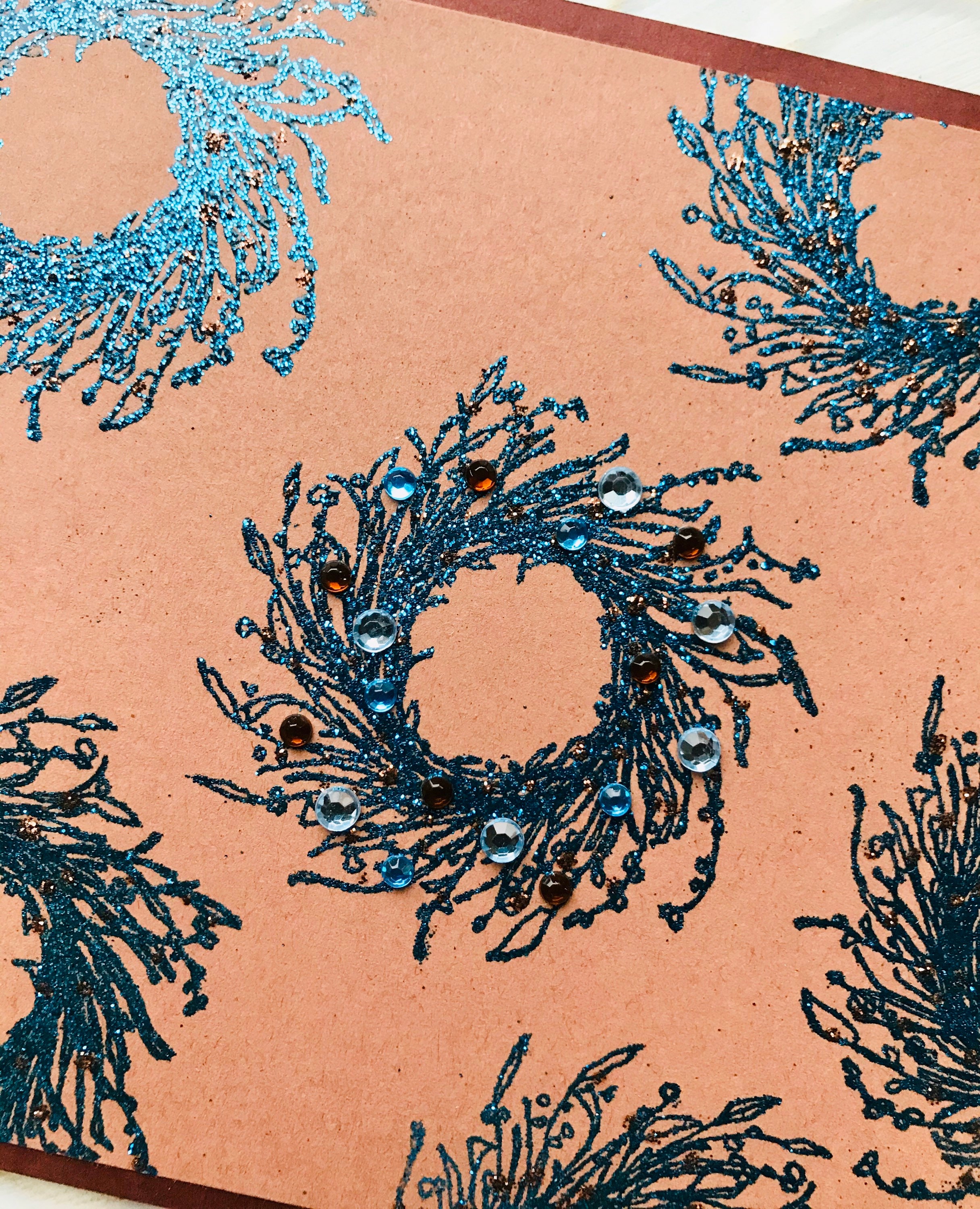 Rustic Wreath Rubber Stamp From Oldislandstamps - Etsy