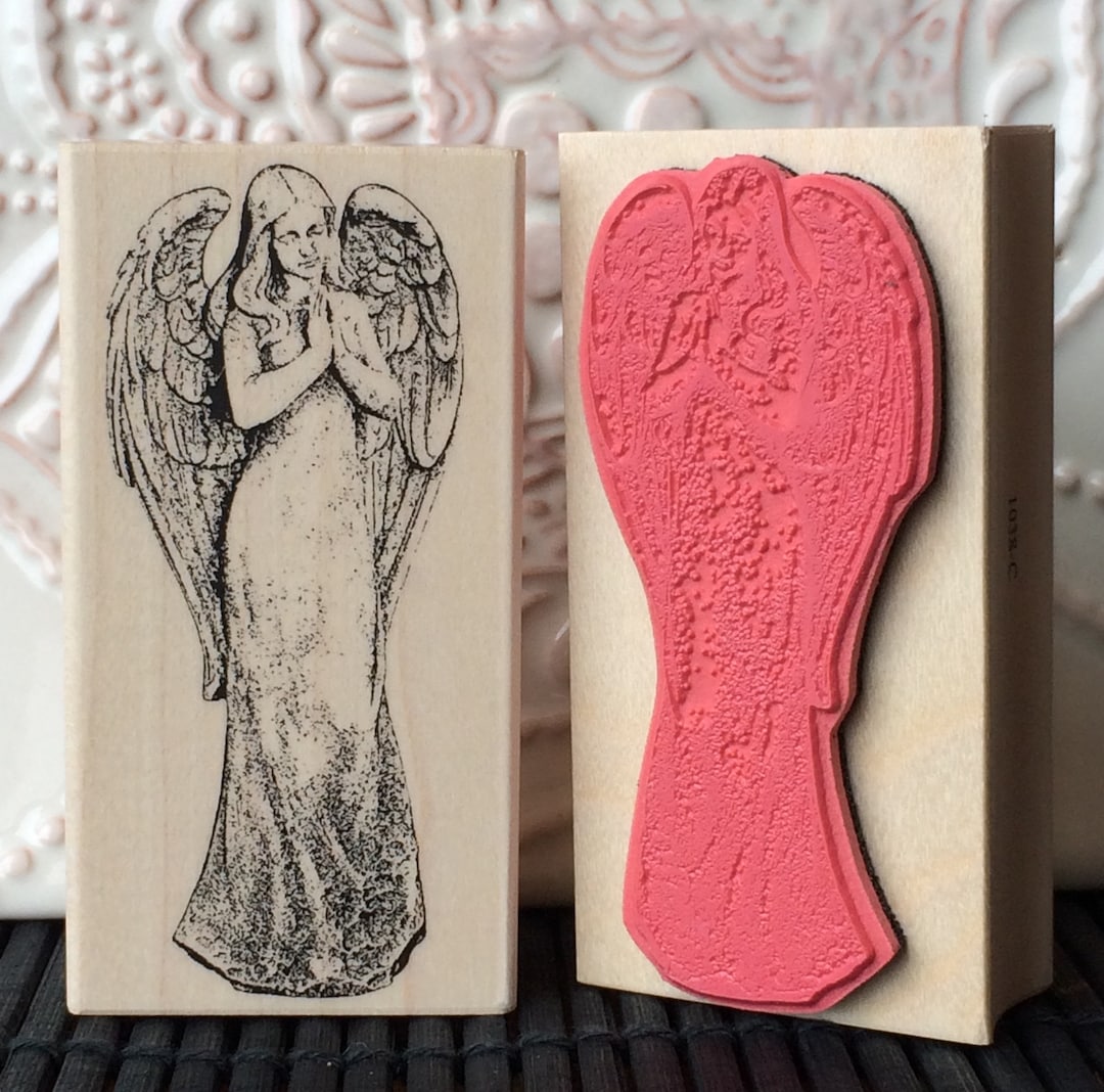Angel Rubber Stamp From Oldislandstamps - Etsy