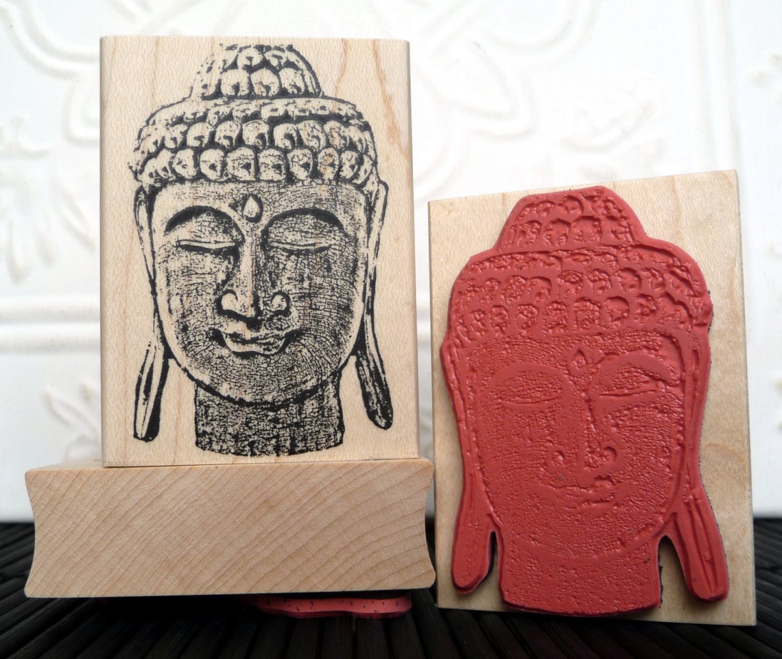 Zen Buddha Rubber Stamp From Oldislandstamps - Etsy