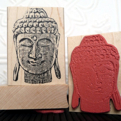 Zen Buddha Rubber Stamp From Oldislandstamps - Etsy
