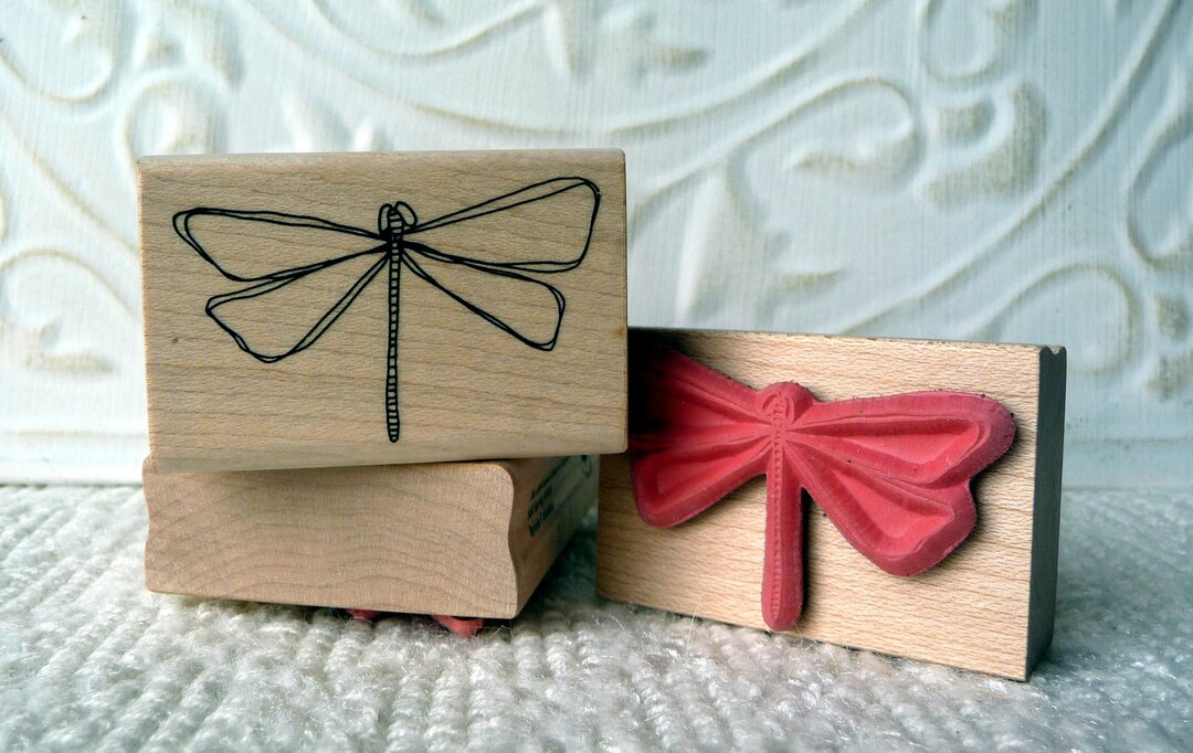 Dragonfly Rubber Stamp From Oldislandstamps - Etsy