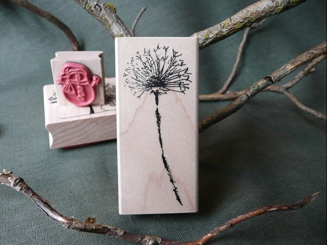 Dandelion Rubber Stamp From Oldislandstamps - Etsy