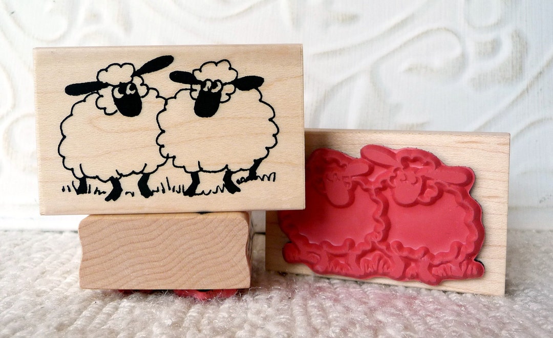 Sheep Rubber Stamp From Oldislandstampstamps - Etsy