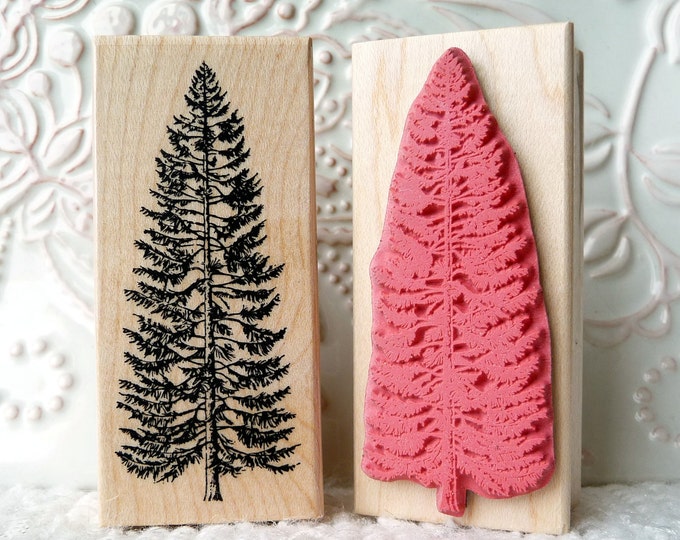 Spruce Tree Rubber Stamp From Oldislandstamps - Etsy