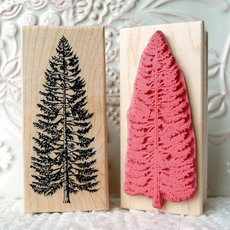 Tree Rubber Stamp - Etsy