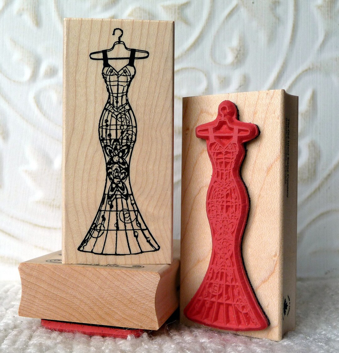 Siren Ladies Dress Rubber Stamp From Oldislandstamps - Etsy