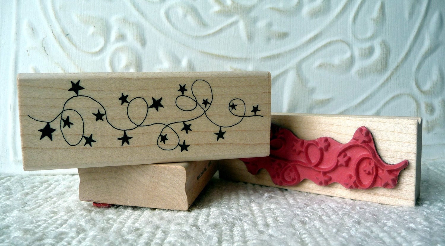 Star Garland Rubber Stamp From Oldislandstamps - Etsy