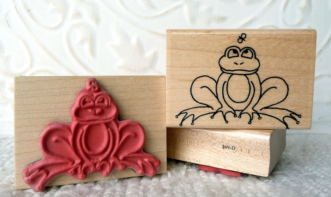Frog Rubber Stamp From Oldislandstamps - Etsy