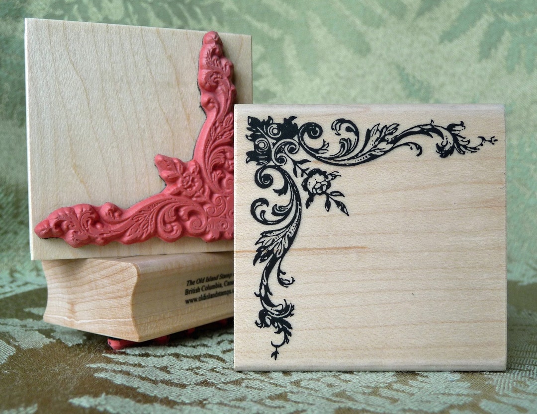 Bronte's Corner Rubber Stamp From Oldislandstamps - Etsy