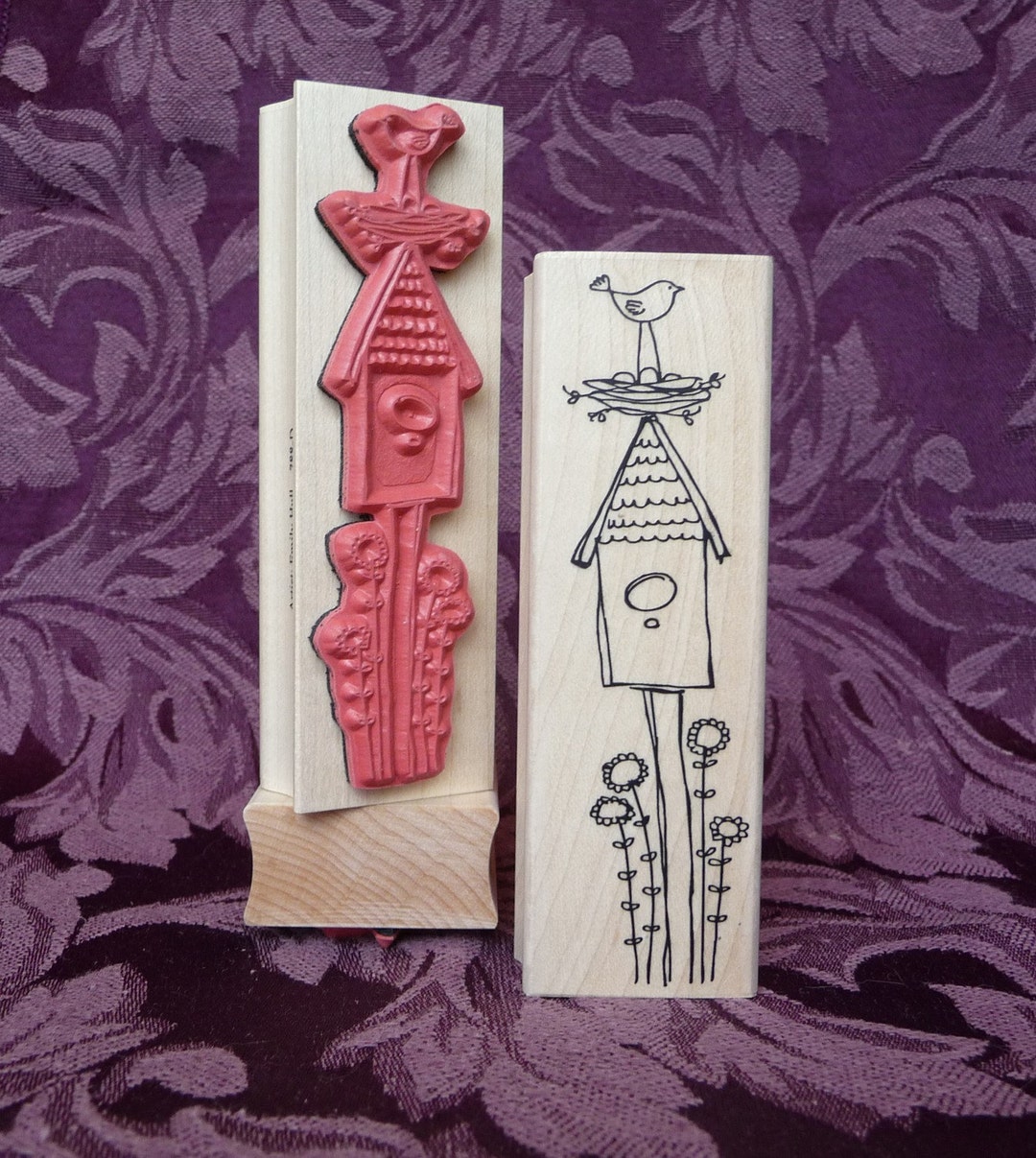 Community Bird House Rubber Stamp From Oldislandstamps - Etsy