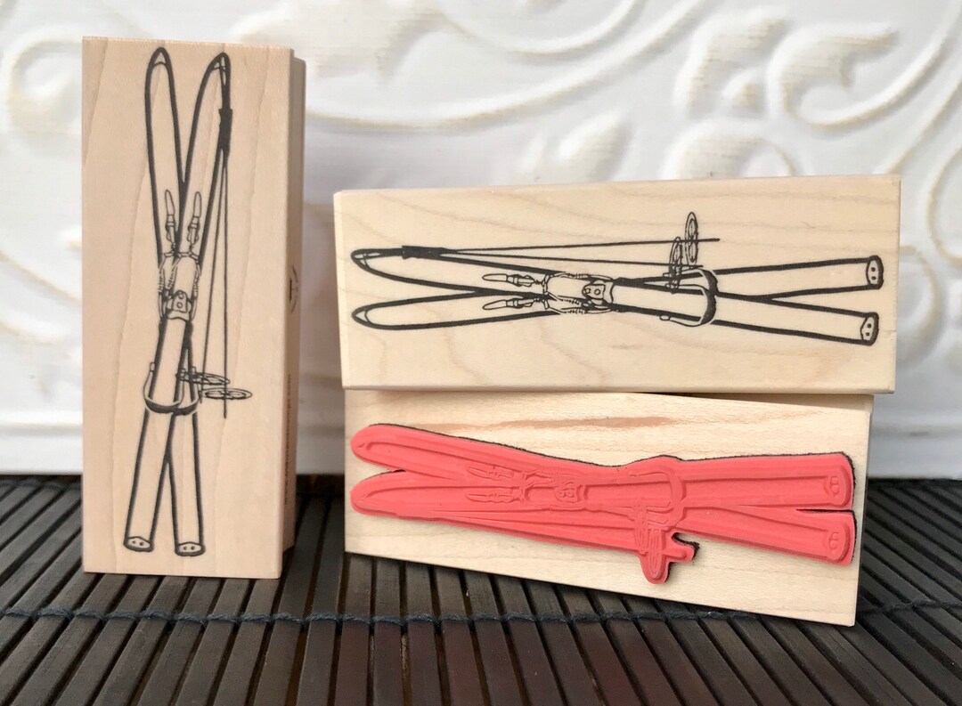 Vintage Ski’s Rubber Stamp From Oldislandstamps - Etsy